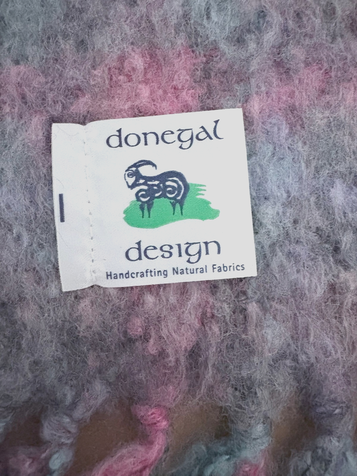 Donegal Design Mohair Wool Scarf Wicklow, Ireland Natural Fibers Hand ...