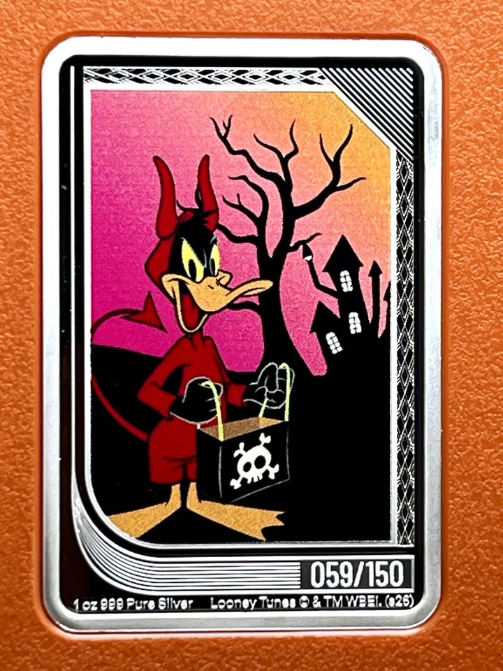 2026 Agoro WB LOONEY TUNES Trading Coin DAFFY DUCK🦆😈Topaz Mintage 1oz ...