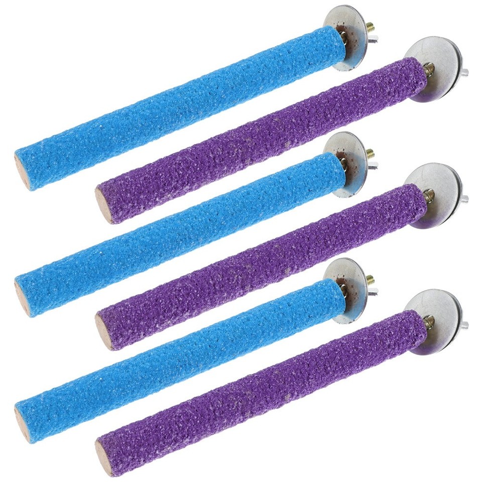 6 Pcs Parrot Claw Grinding Station Bird Perch for Cages Perches Birds ...