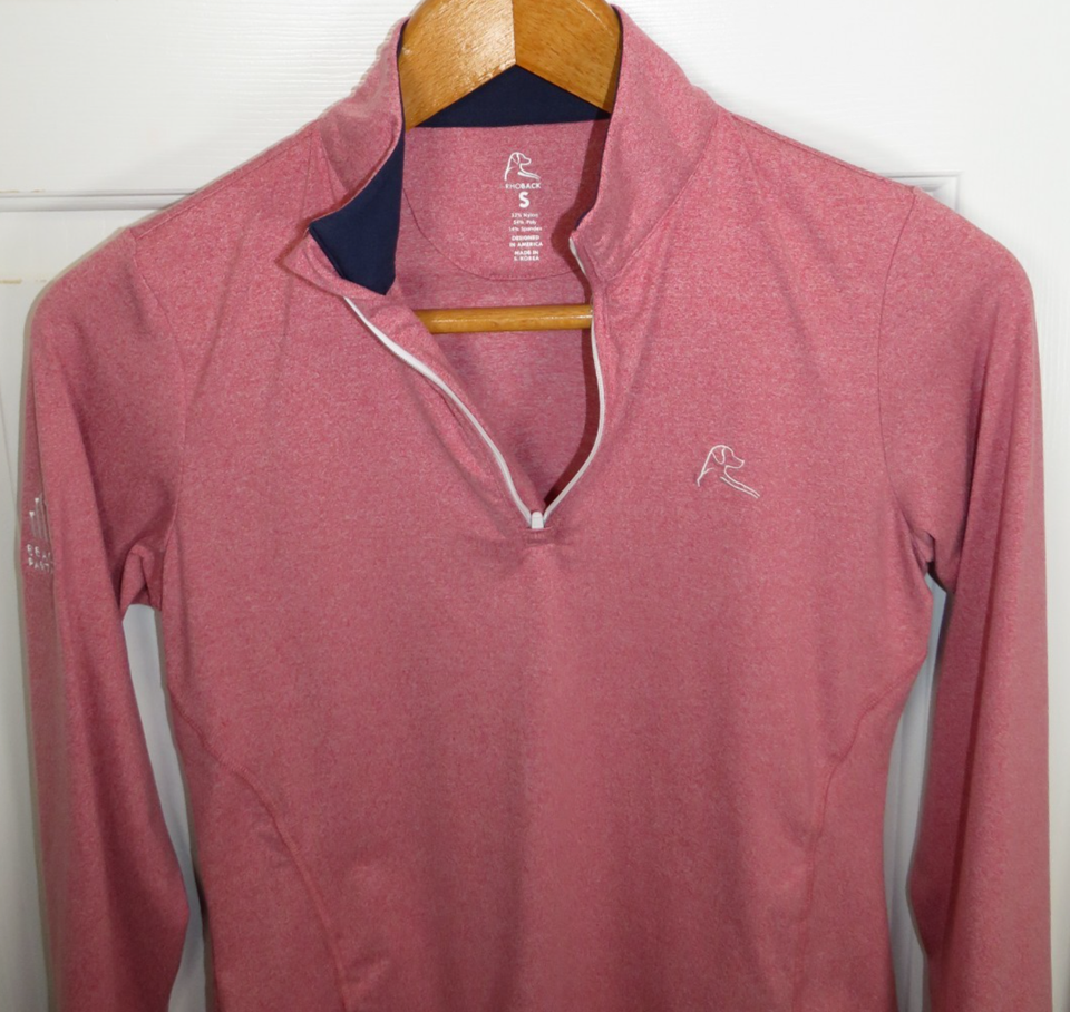 Rhoback Women's Heather Performance Q-Zip in Cranberry Size Small Logo ...