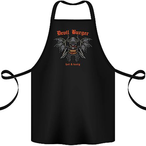 Devil Burger Demon Satan Grim Reaper BBQ Cotton Apron 100% Organic | eBay