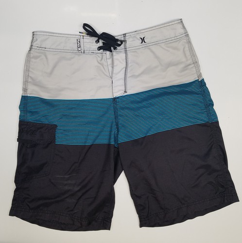 Hurley Board Shorts Mens Swim Trunks Gray Blue *Missing Tags | eBay