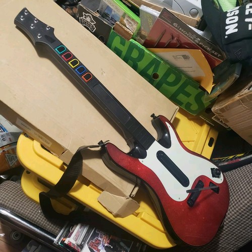 PS3 Ps2 Guitar Hero 5 GUITAR Controller + USB Receiver Dongle rock band ...