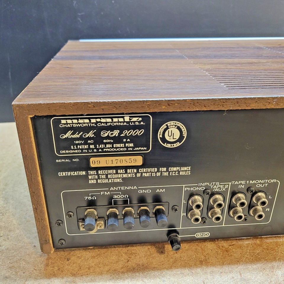 MARANTZ SR-2000 RECEIVER SERVICED-RECAPPED MADE IN JAPAN 1980's | eBay