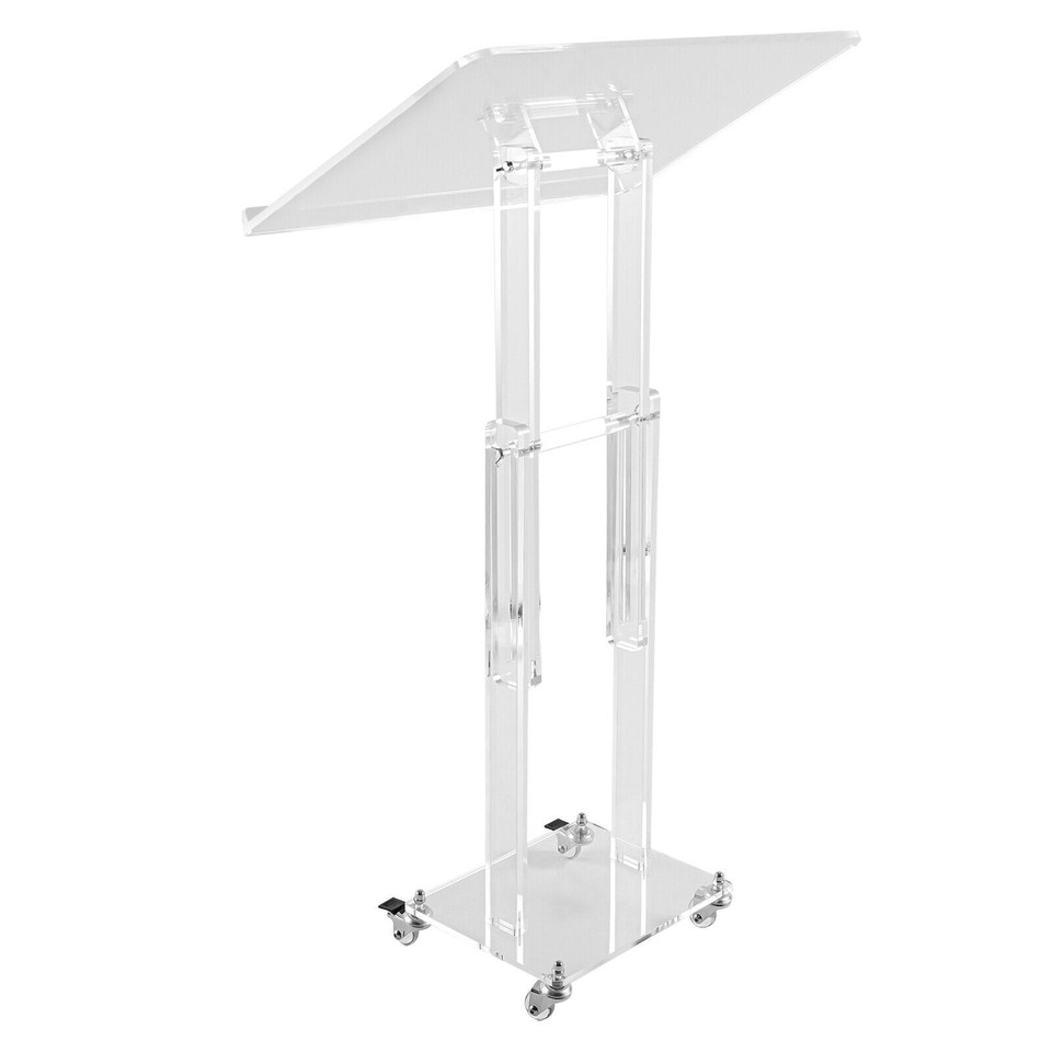 Clear Acrylic Laptop Desk Adjustable Height Computer Table Office ...