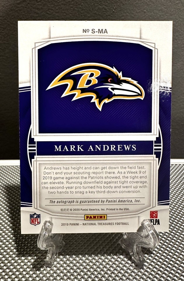 2019 National Treasures MARK ANDREWS #/25 Auto SSP Signatures🔥Baltimore ...