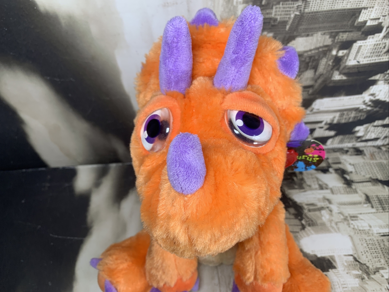 Keel Toys Hugasaurus Triceratops Orange Plush 15” VGC | eBay UK