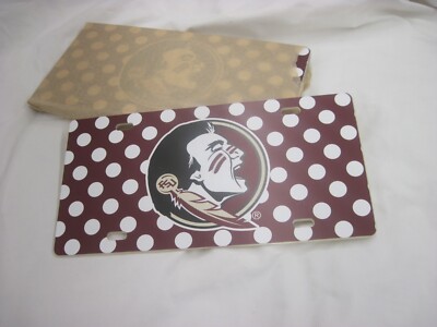 FLORIDA STATE UNIVERSITY POLKA DOT LICENSE PLATE wholesale lot of 6 ...