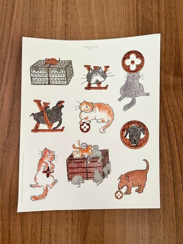 LOUIS VUITTON STICKER SHEET CAT 2018 Catogram Grace Coddington From ...