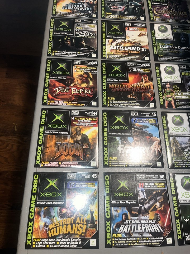 Lot Of 38 XBOX DEMO Discs Original Xbox Magazine Games w/ Sleeves #41 ...