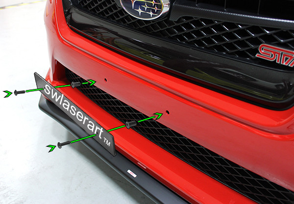 Subaru JDM Front License Plate Delete Engraved BOOSTIN' | Black Acrylic ...