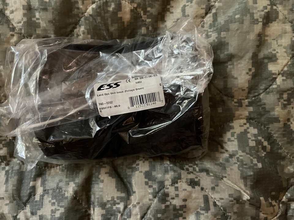 ESS APEL Land Ops Goggles Ballistic Eye Pro Lens Kit Foliage ACU Clear ...