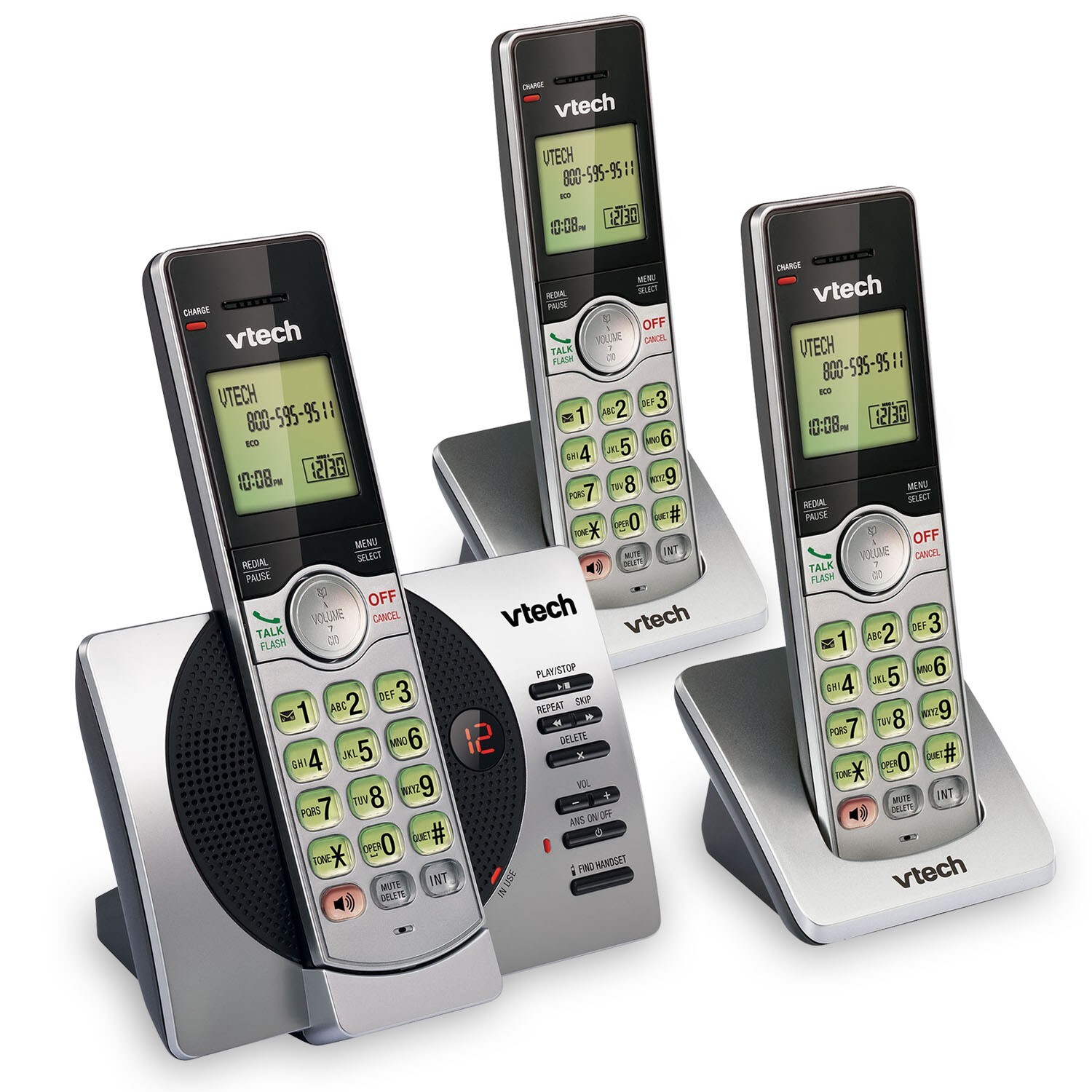 VTech 3 Handset Cordless Answering System w Caller ID/Call Waiting ...