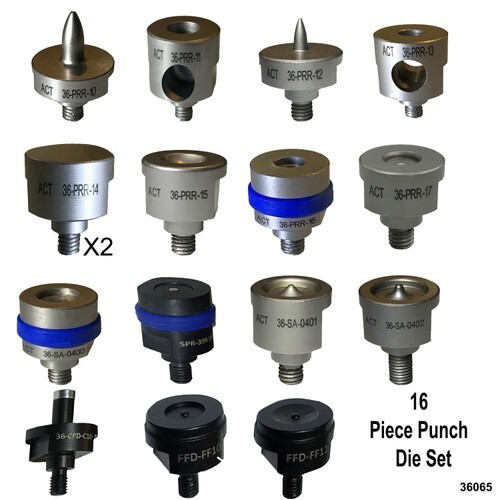 16 Piece Punch and Die Kit for SPR-12 Aluminum Self Piercing Rivet Gun ...