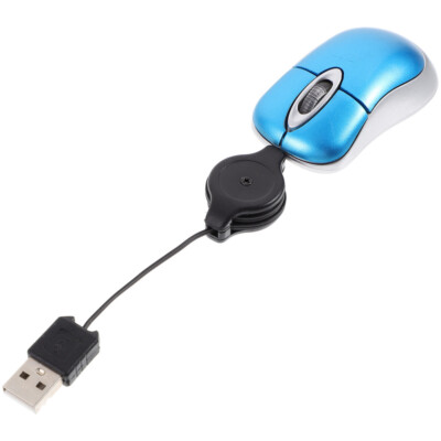 Compact Mini USB Mouse With Retractable Cable For Travel and Office | eBay