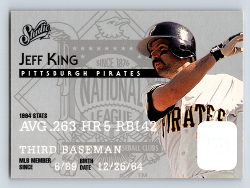1995 Donruss STUDIO Baseball Card - Jeff King #180 | eBay