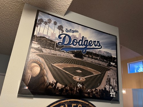 Dodger Stadium MLB Dodgers canvas art print 28"x22"x1.5" framed wall ...