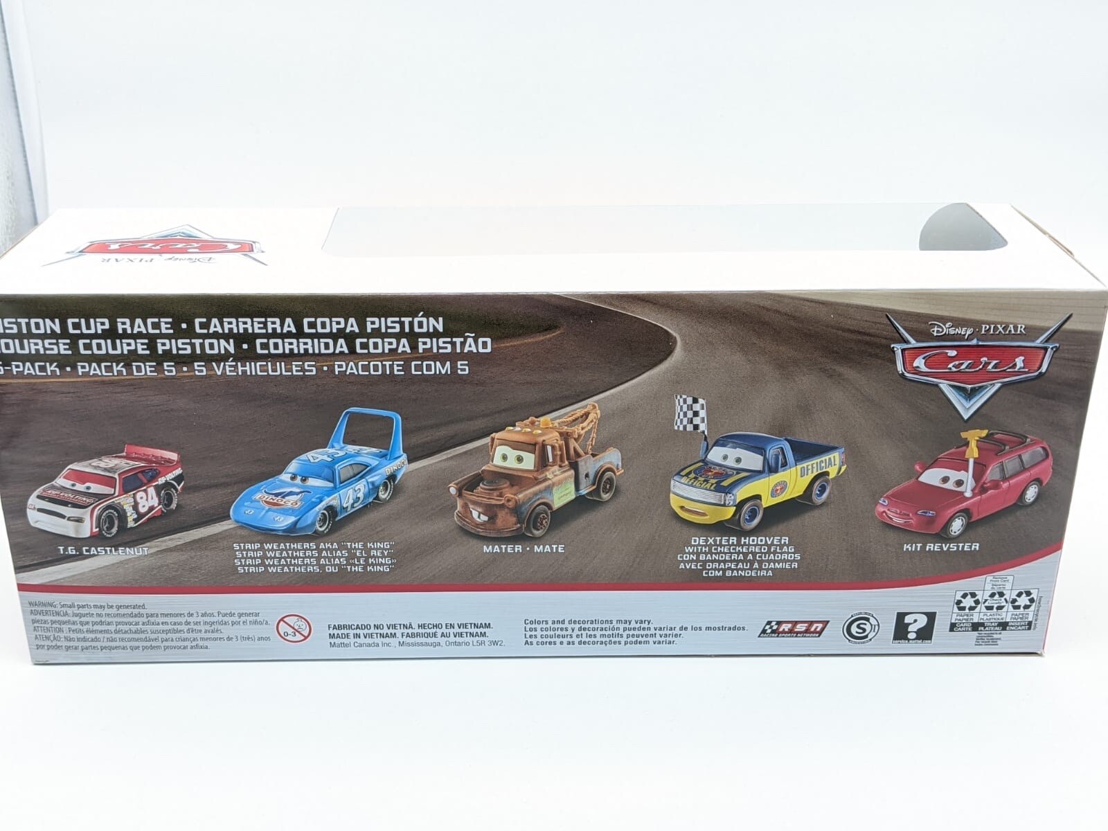 Disney Pixar Cars METAL PISTON CUP RACE 5 PACK Kit Revster Exclusive ...