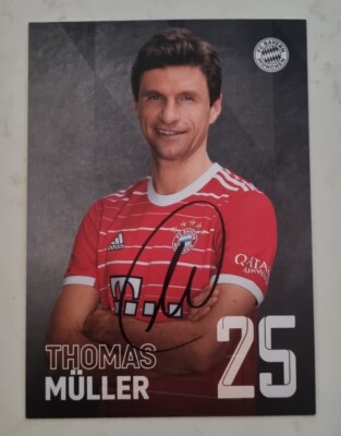 THOMAS MULLER SIGNED 4X6 BAYERN MUNICH PROMO CARD SOCCER GERMANY | eBay ...