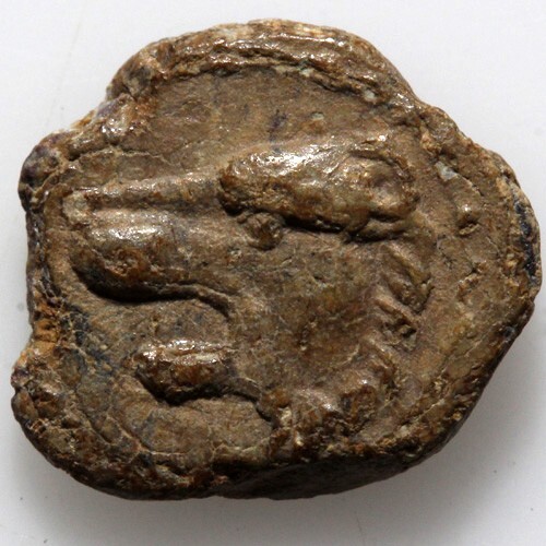Ancient Greek lead tessera, Asia Minor, uncertain, ca 300 BC, wolf ...