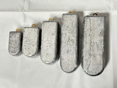 Rock Cod Fishing Lead Weight Sinker Deep Drop Halibut Brass Eye 1 2 3 4 ...