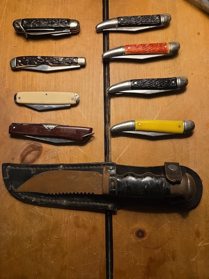 Vintage Knife Lot, 9 Pcs, Okapi, Colonial, Campmaster, Elvis | eBay