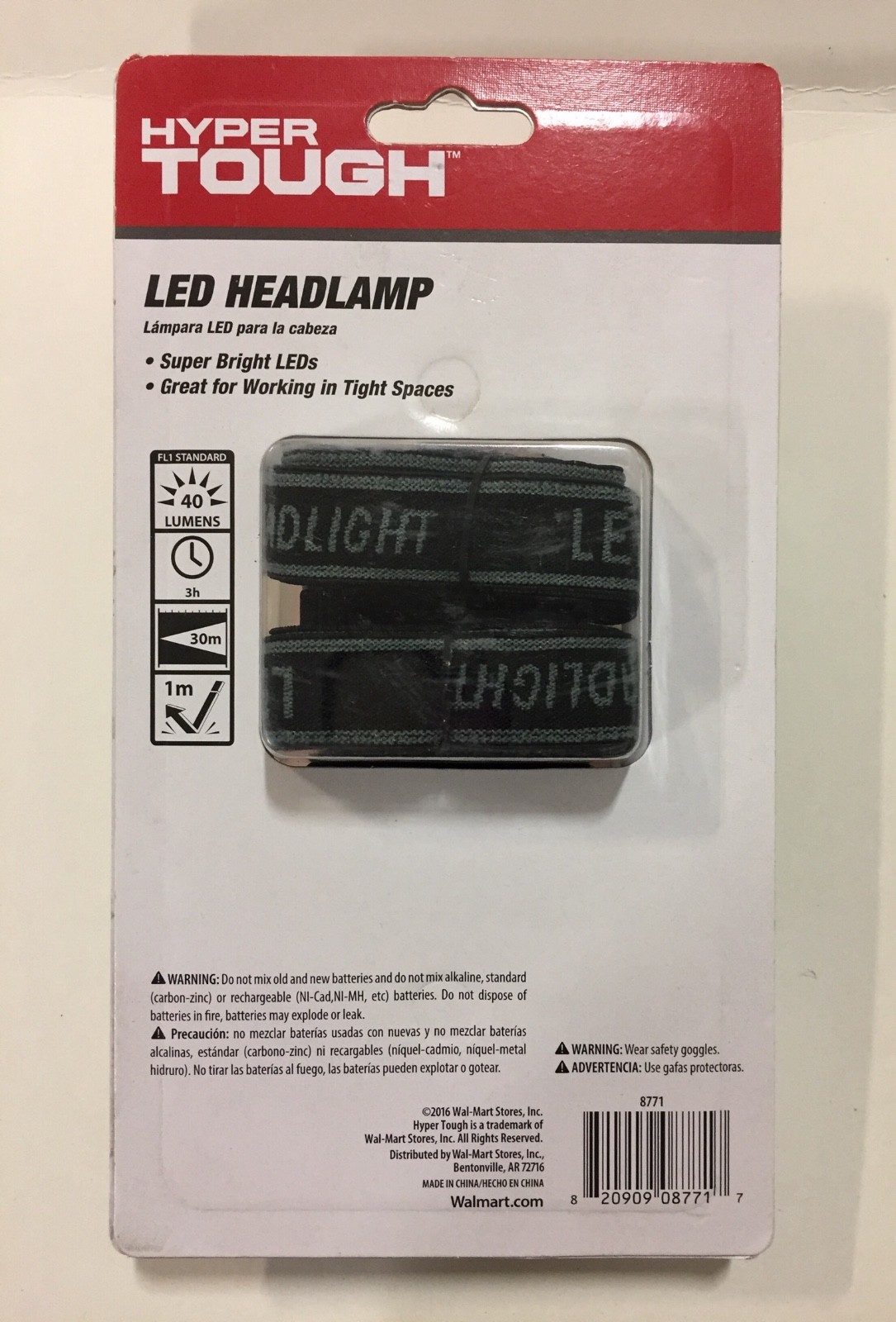 HYPER TOUGH LED HEADLAMPS (BATTERIES INCLUDED) 2 PER PK (GREAT FOR ...