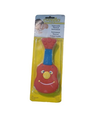 1988 Evenflo Squeezable Instrument Guitar Baby Toy | eBay