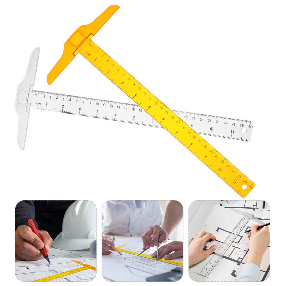 2PCS flexible ruler for sewing Clear Drawing Ruler Tee Ruler Measuring ...
