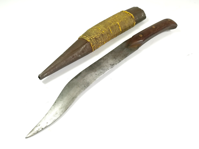 Antique Curved Dagger Old Curved Blade Dagger Isolated Stock Photos