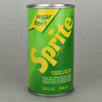 VTG 1970s Sprite Sugar Free Soda Pop Can 12oz 354ml Straight Steel ...