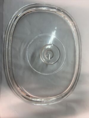 Pyrex DC 1 1/2-C Oval Glass Replacement Lid Cover for 3 Qt. Oval Dish ...