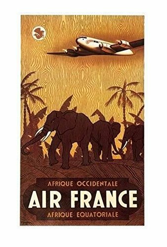 Reissue Poster Air France Africa Western Equatorial Guerra | eBay