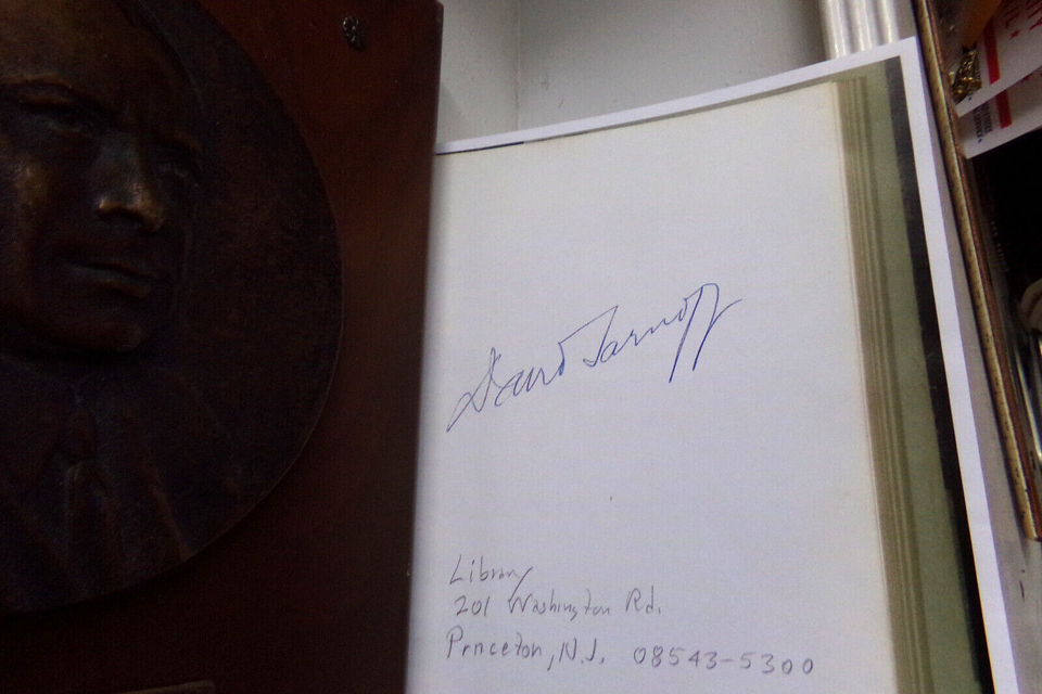 General David Sarnoff RCA NBC President Signal Corps WWII Signed Plaque ...