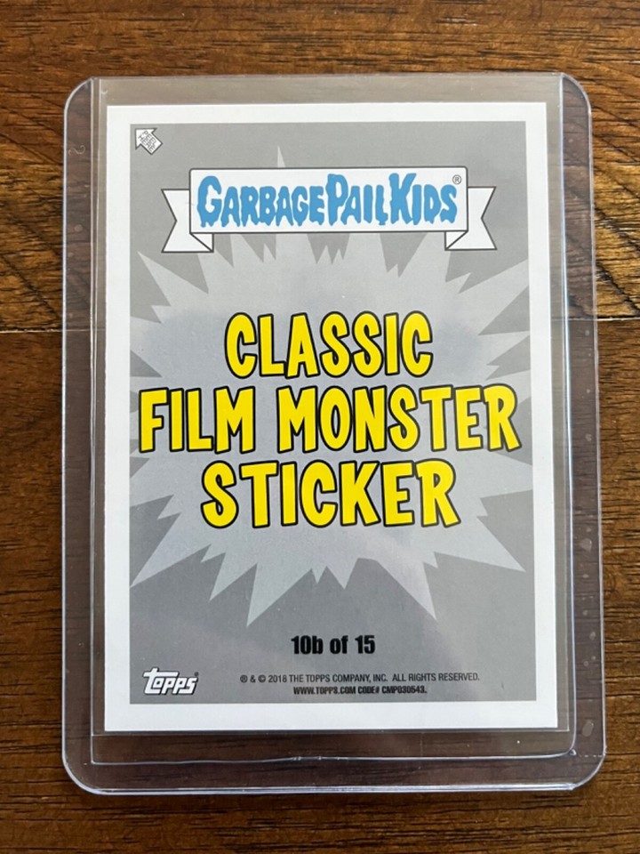 2018 Garbage Pail Kids Oh, the Horror-ible CREATURE CRAIG BLACK CARD ...