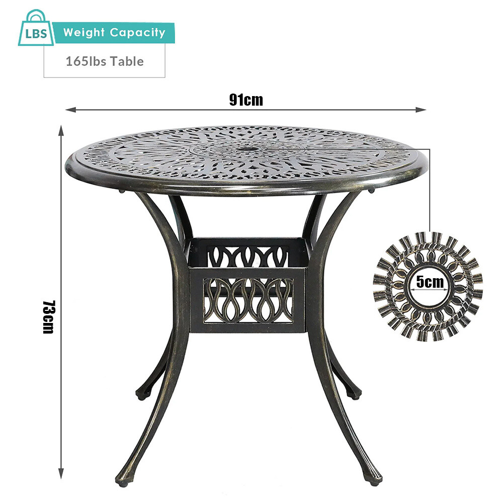 Large Round Aluminum Patio Tables Amazon.com : NUU GARDEN 30 Inch