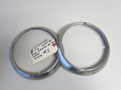 Vintage Headlight Rings 9 1/16" Pair (# 3) for Hot Rod Rat Rod | eBay