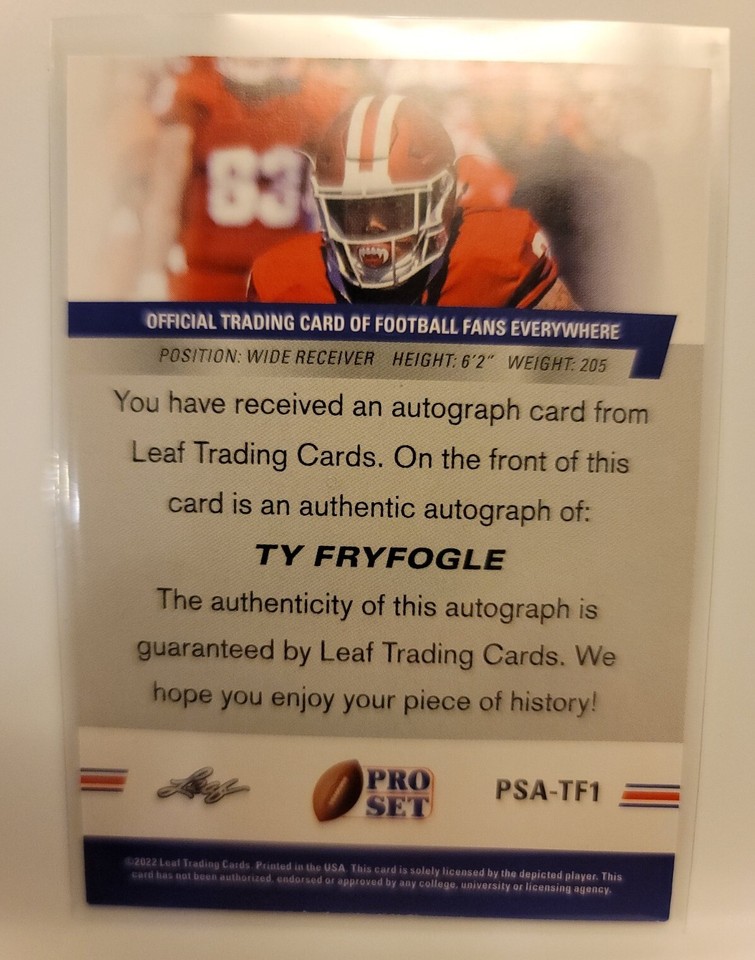 Ty Fryfogle 2022 Proset Red Parallel RC Auto COWBOYS | eBay