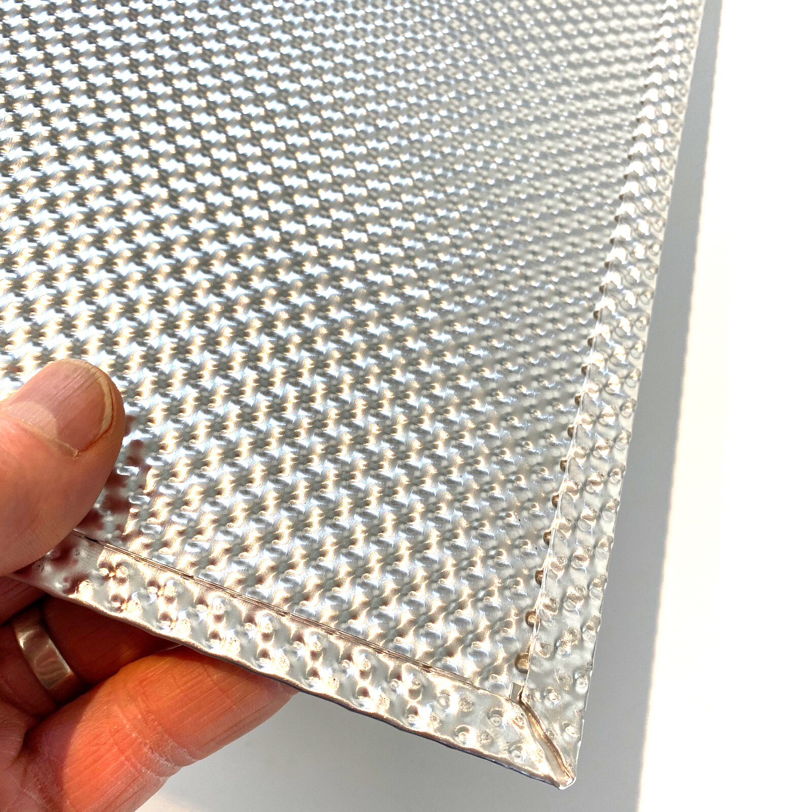 Embossed 4 Layer Aluminium Exhaust Heat Shield 68cm x 43cm 600°C Semi ...