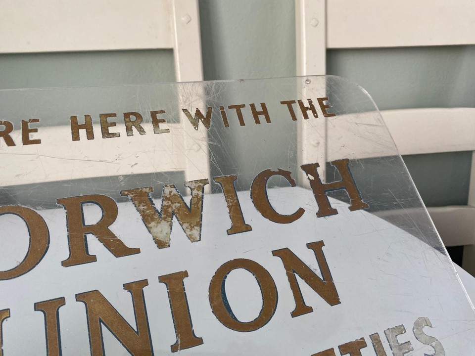 Vintage Norwich Union Perspex Sign | eBay UK