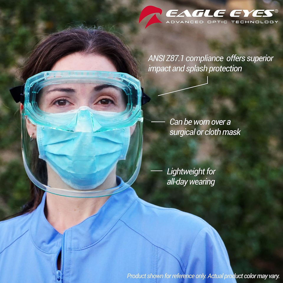 Anti-Fog Scratch-Resistant Safety Goggles with Face Shield - 99.9% UV ...