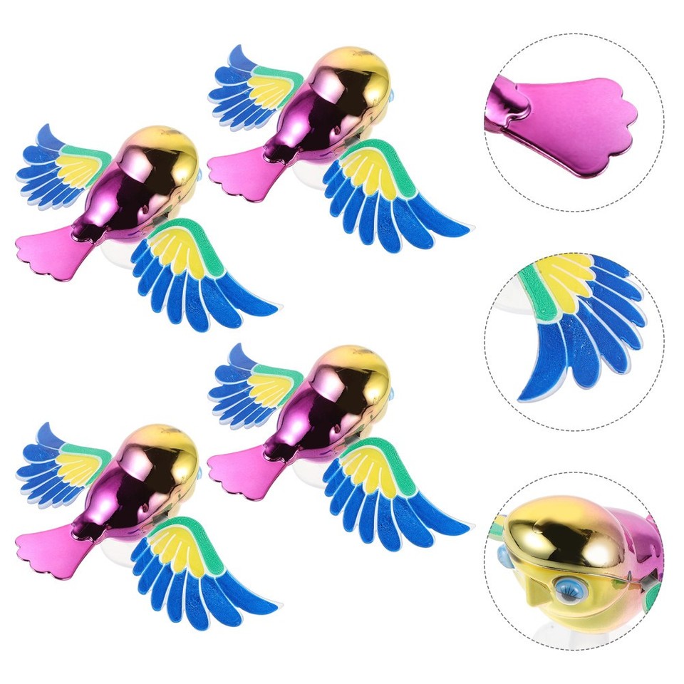 4pcs Flying Bird Car Decoration: Fun Wind-Powered Flapping Wings Bid ...