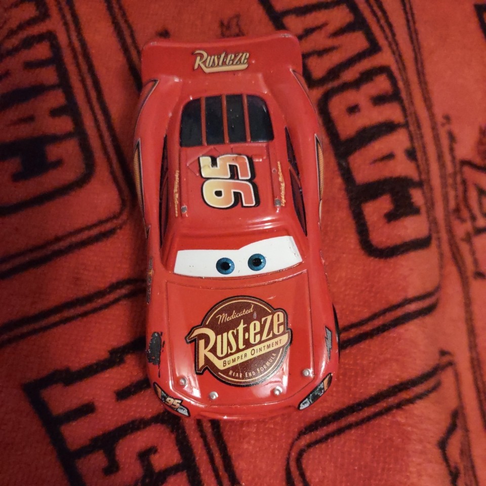 Christmas 🎁 Disney Pixar Cars Lightning McQueen Rust-eze Red Diecast ...
