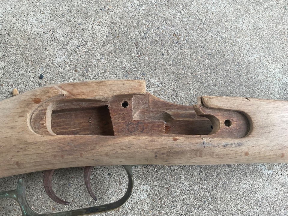 Un Finished CVA Hawken Sidelock Muzzleloader Rifle Wood Stock - 15/16 ...