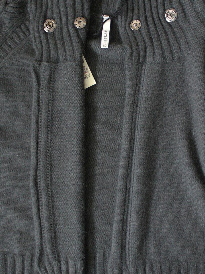 NEW Firetrap womens Size L XL wrap over crop knit cardigan | eBay UK