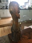 Antique Southern African American Carved Fence Post BUST Primitive Folk ...