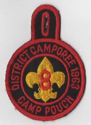 1963 District Camporee Camp Pouch RED Bdr. [YA1542] | eBay