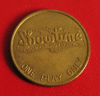 VINTAGE SHOWTIME ADULT MOVIES ARCADE TOKEN COIN AMUSEMENT ENTERTAINMENT ...