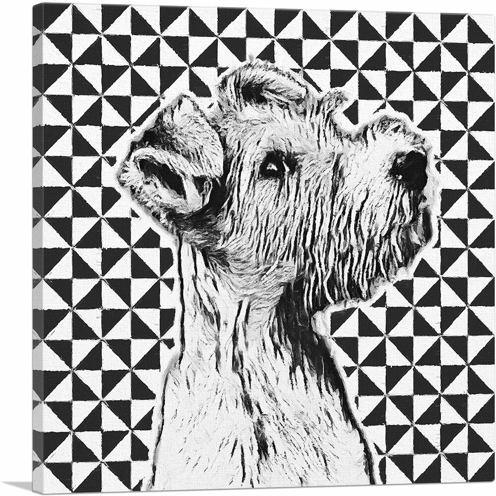 Geometric Fox Black And White
