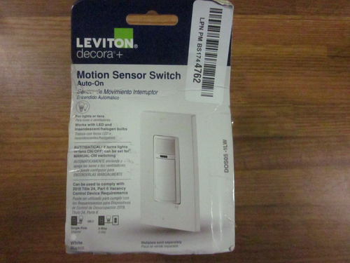Leviton Decora In-Wall Motion Sensor Switch Auto-On/Off,5 Amp, Single ...